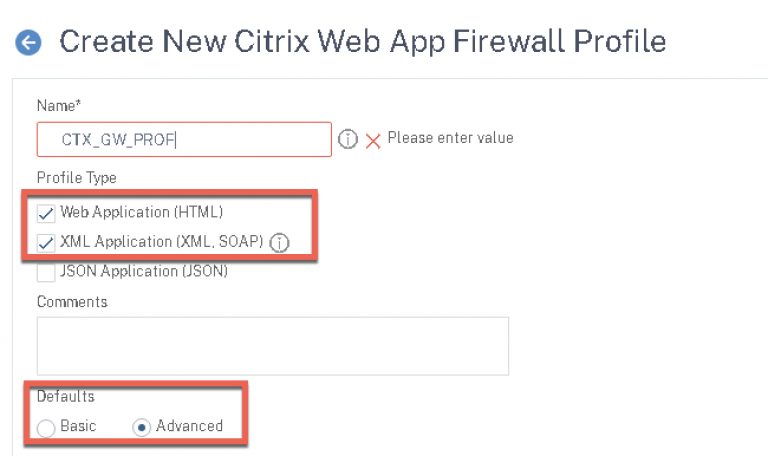 HowTo: Front Citrix Gateway with Citrix ADC AppFW (WAF)