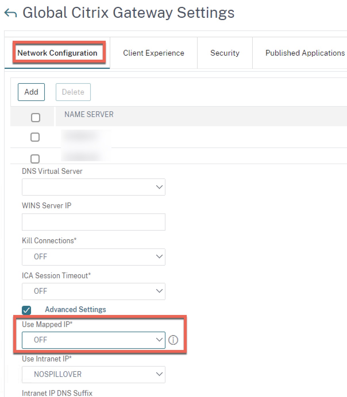 Issue: Citrix Gateway Error "No IntranetIP available. Please try login ...