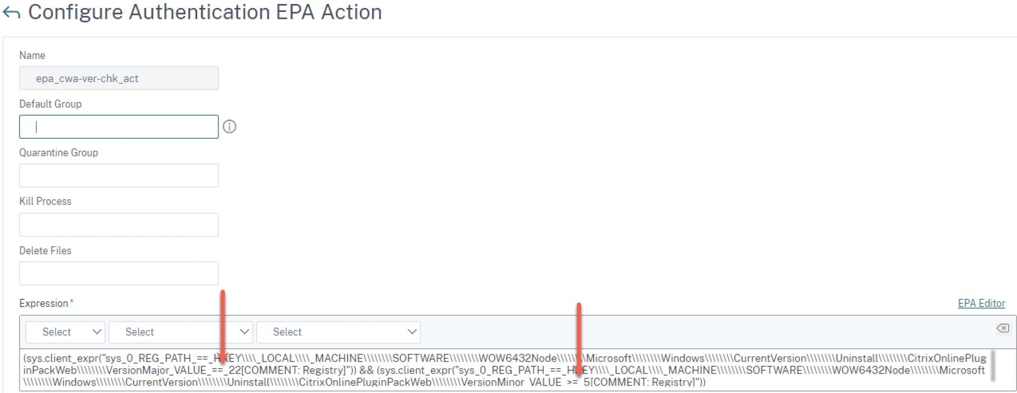 HowTo: Check Citrix Workspace App for Win Version via EPA on NetScaler