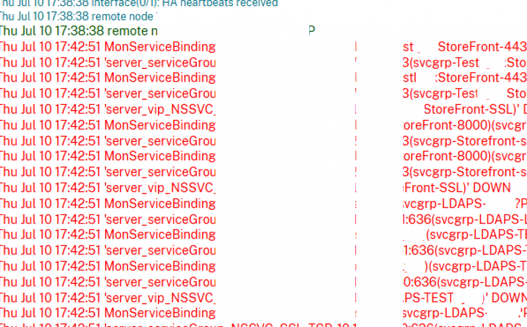 NetScaler VIPs and Services Flapping after 13.1 b59.19 Upgrade