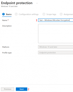 Microsoft Intune – BitLocker Configuration and Implementation