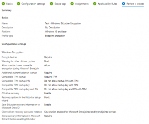 Microsoft Intune – BitLocker Configuration and Implementation